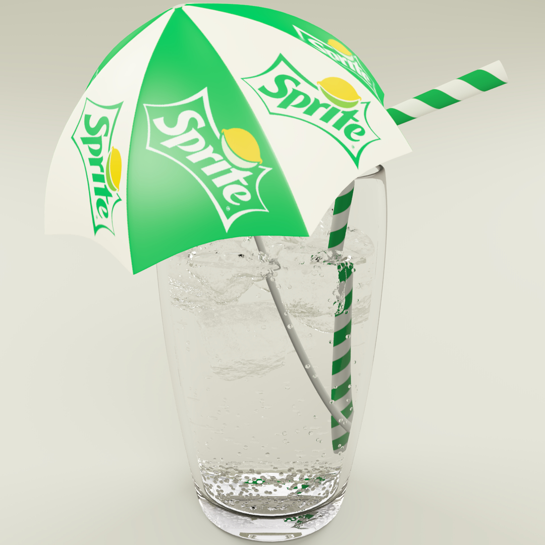 3d sprite cup ice