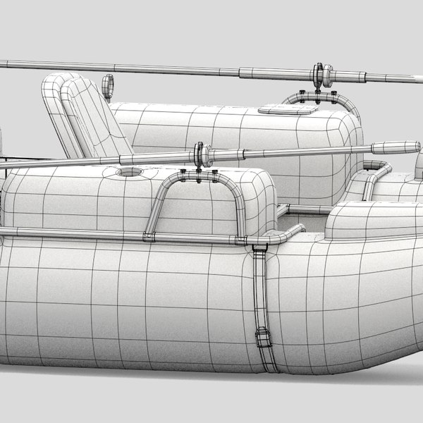 3d model inflatable pontoon boat