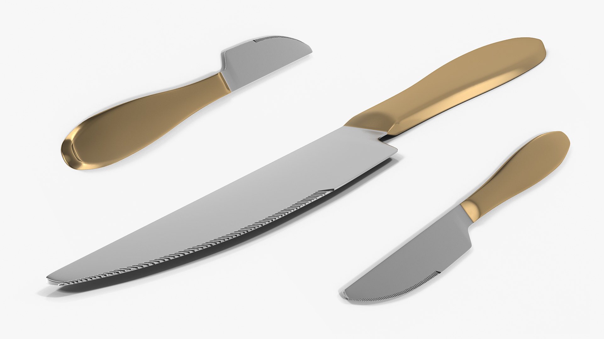 Golden Knife 3D Model - TurboSquid 1456312