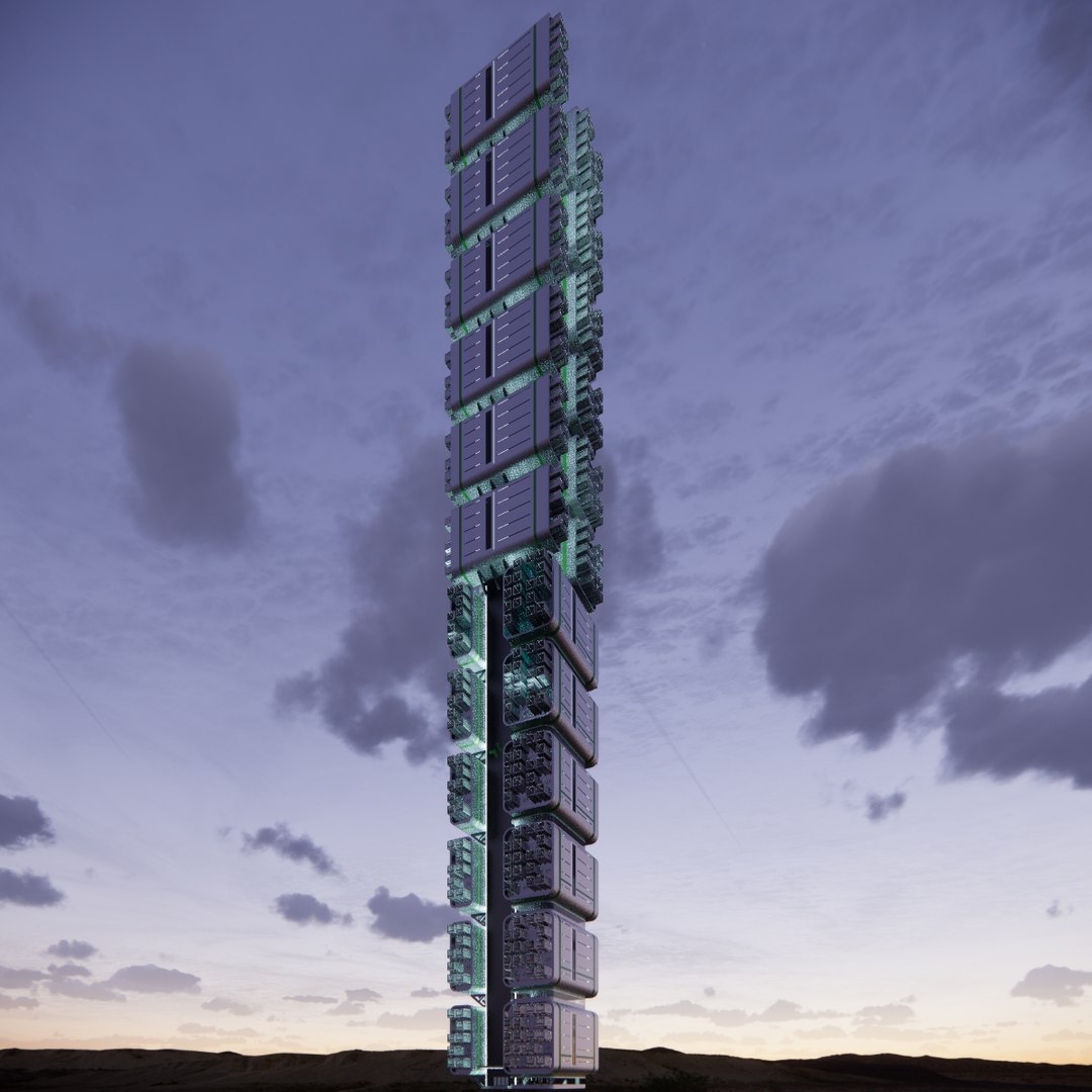 Sci-fi Tower 004 3D - TurboSquid 2024078
