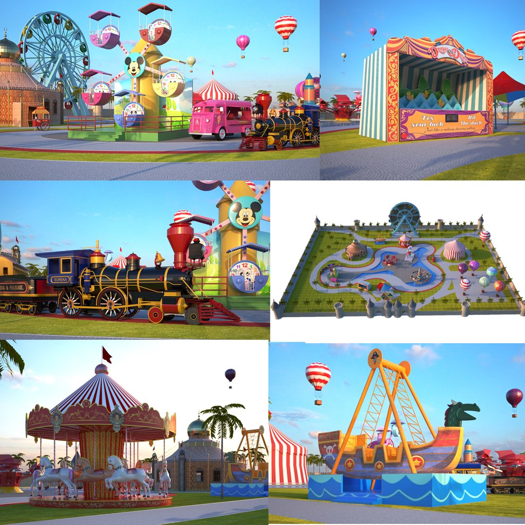 Theme Park 3D Model - TurboSquid 1283547