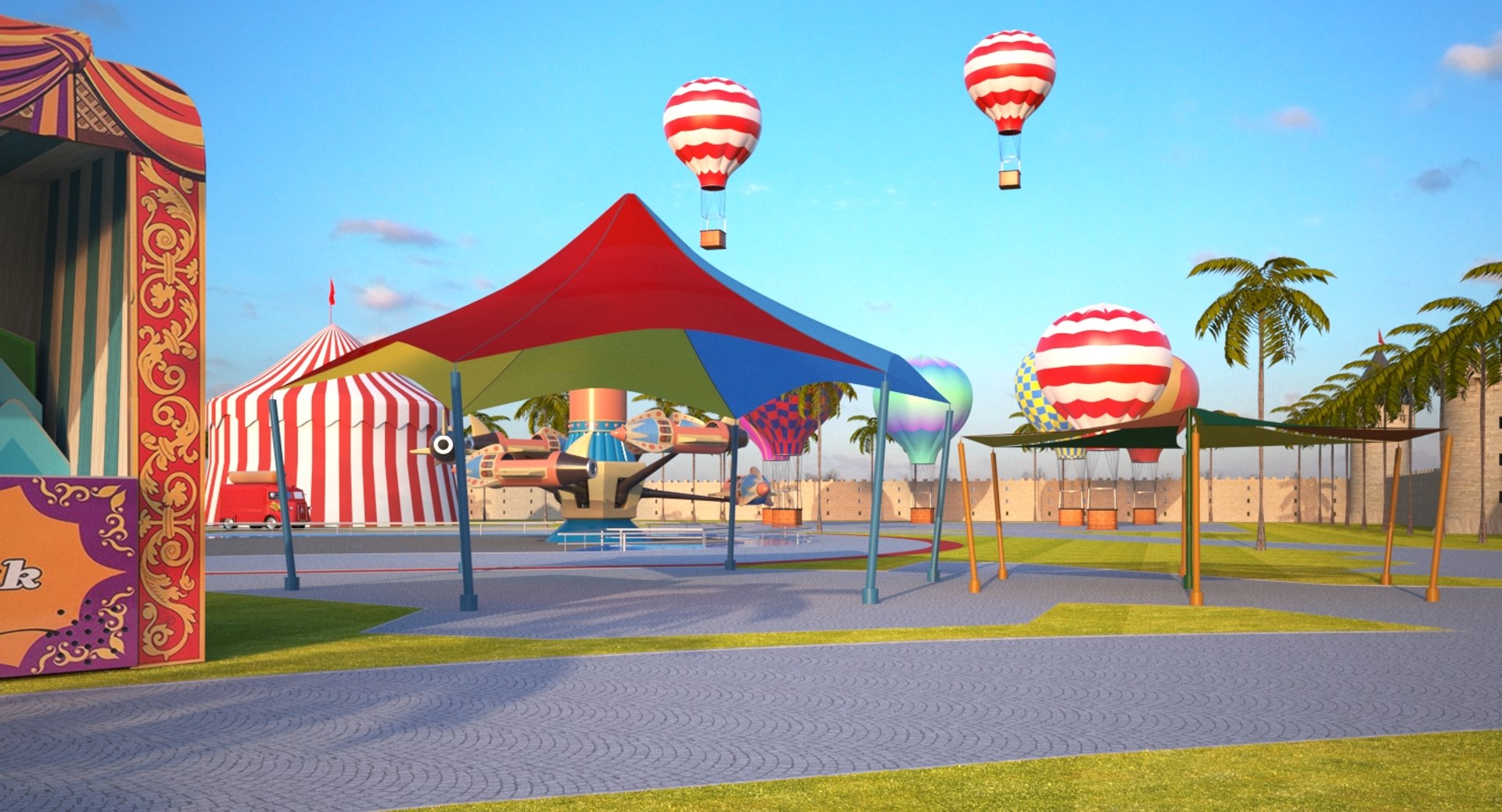 Theme Park 3D Model - TurboSquid 1283547