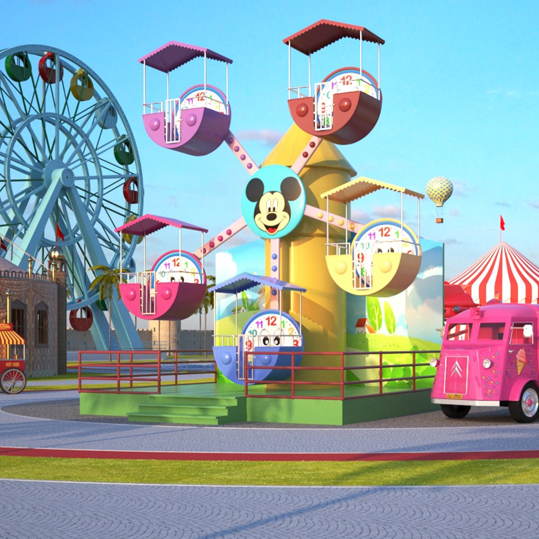 Theme Park 3D Model - TurboSquid 1283547