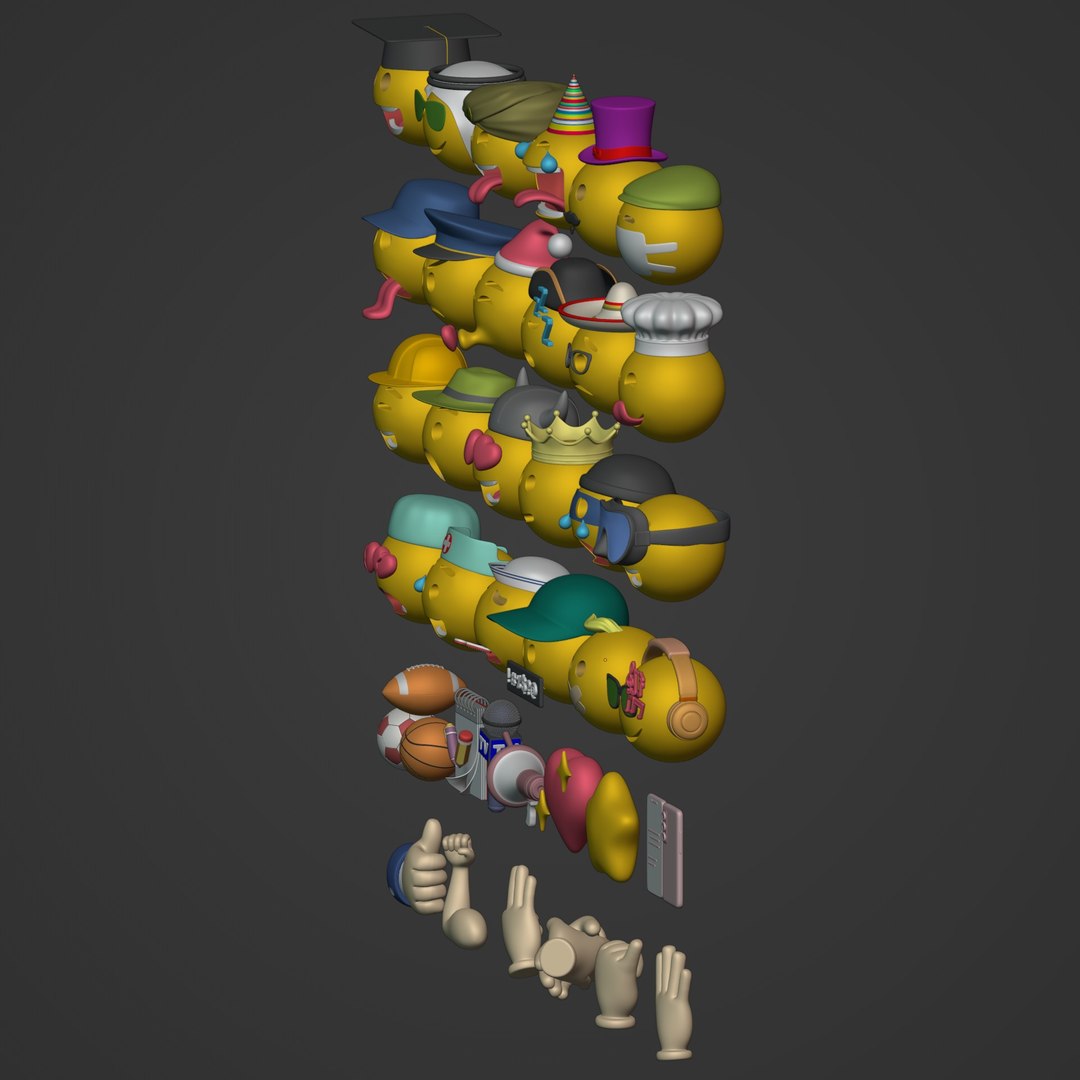 Characters Emoticons 3D Model - TurboSquid 1652428