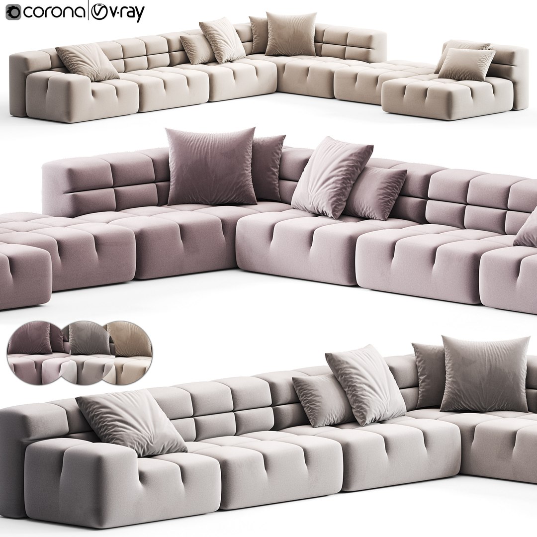 BB ITALIA Tufty Time Corner Sofa 3D - TurboSquid 2320536