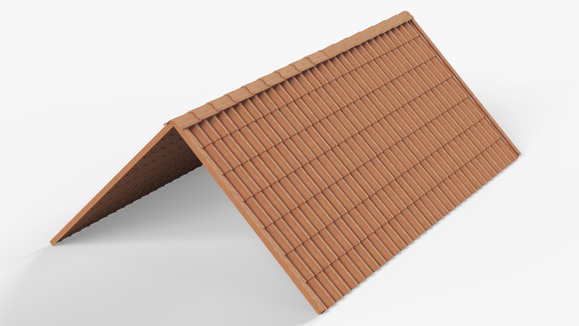 3D Terracotta Tiles Gable Roof Structure Model - TurboSquid 2371501
