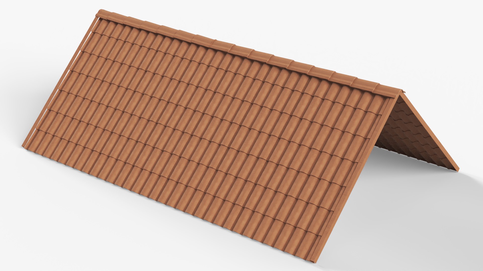 3D Terracotta Tiles Gable Roof Structure Model - TurboSquid 2371501