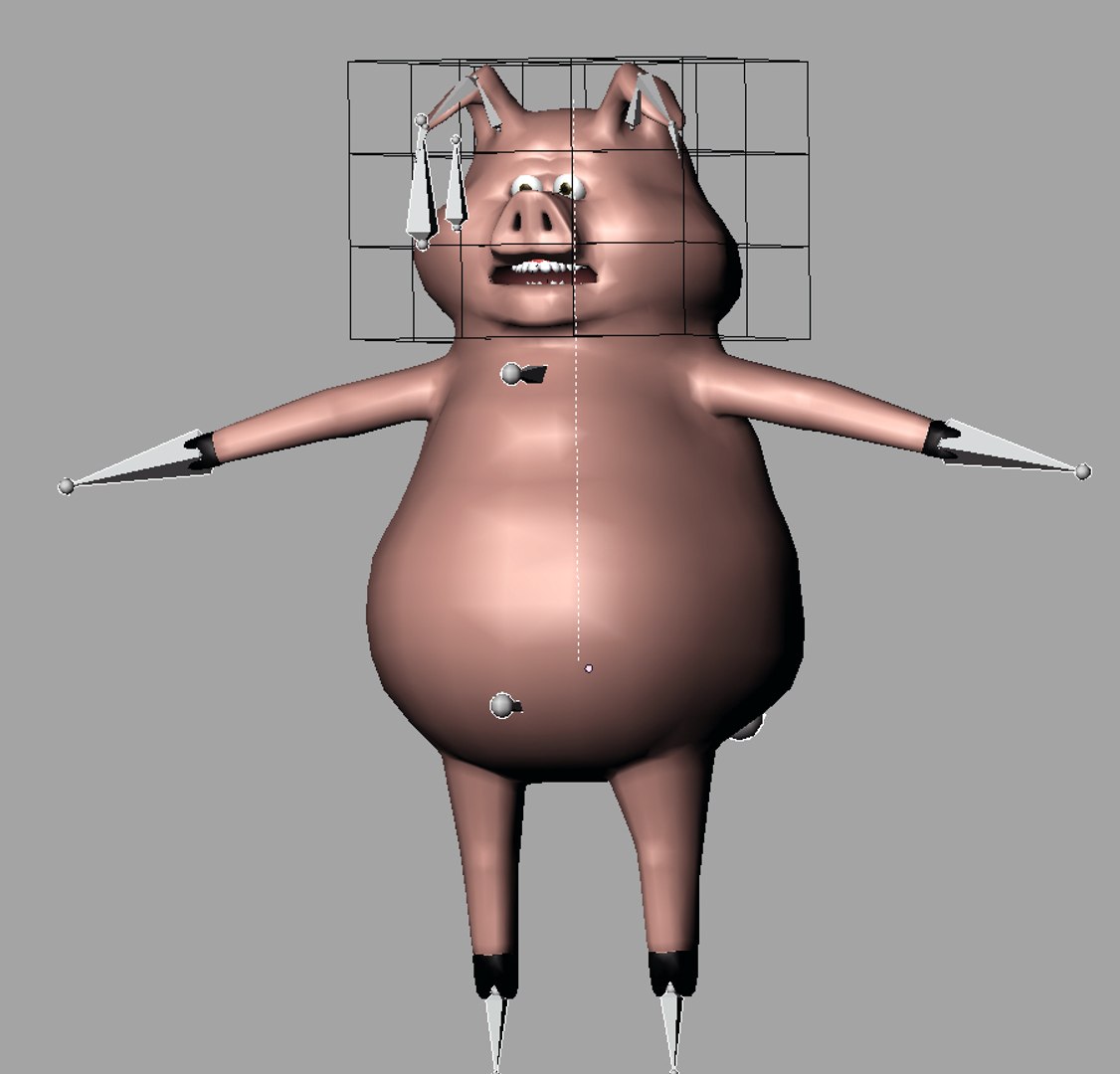 Rigged Cartoon Pig Animation 3d Blend