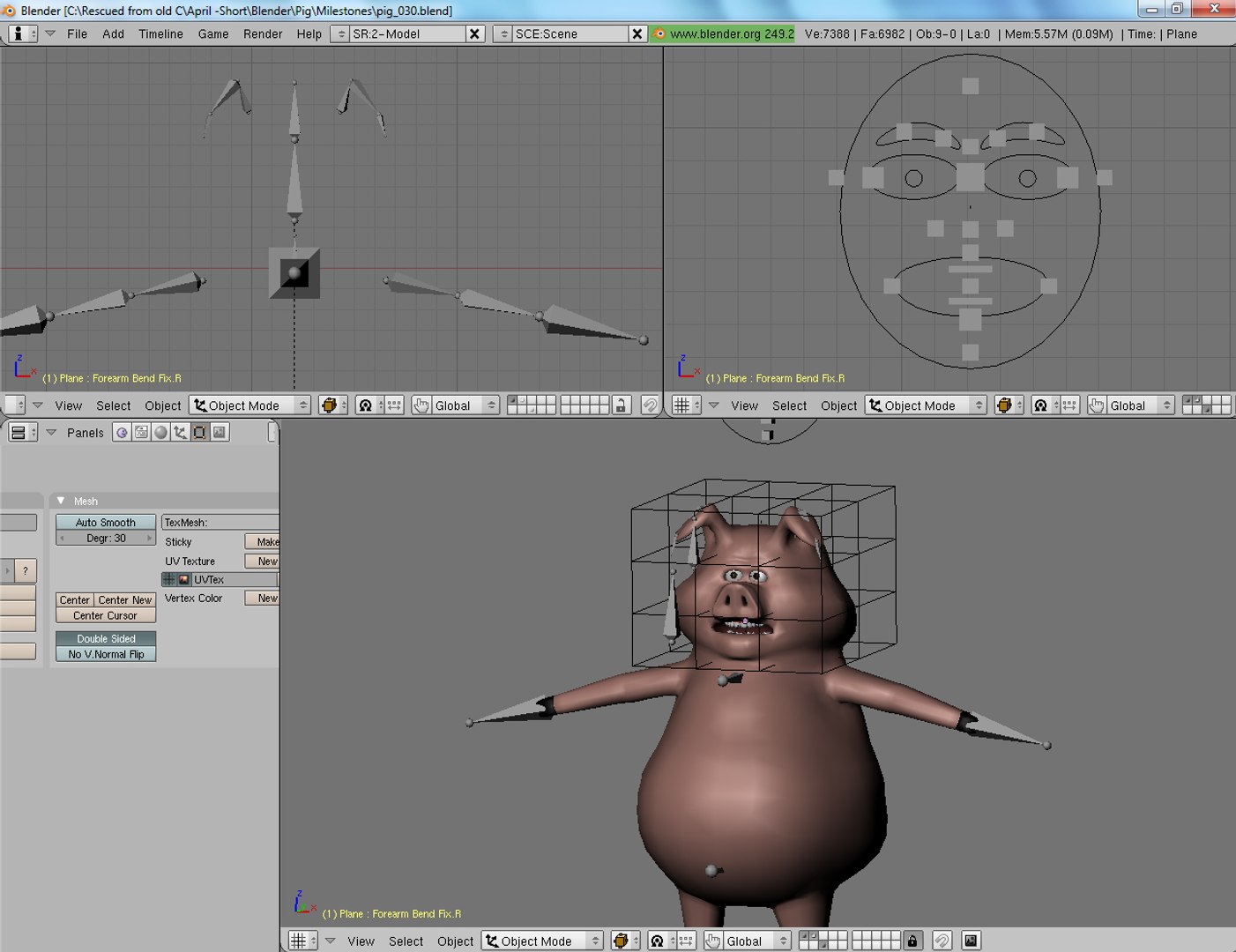 Rigged Cartoon Pig Animation 3d Blend