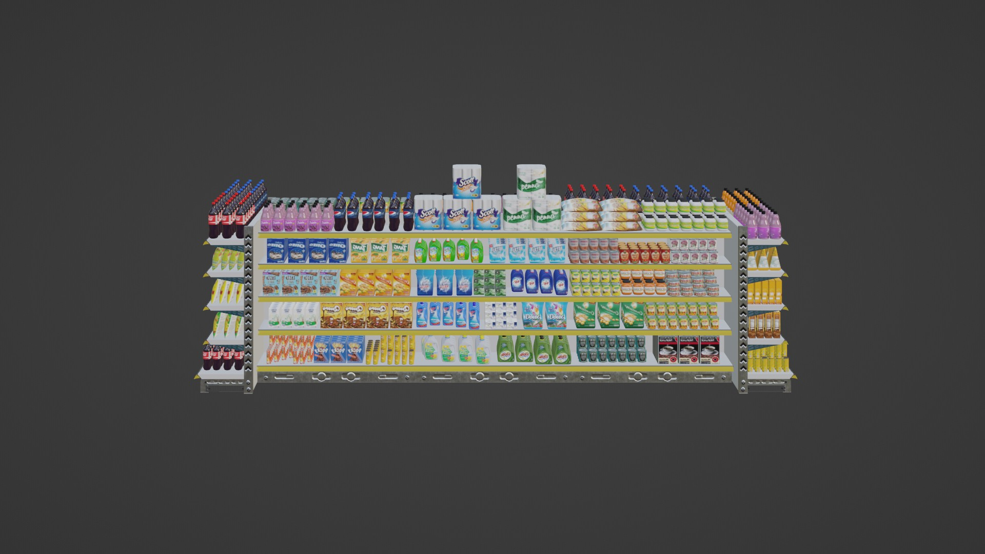 Supermarket Shelf PACK 3D Model - TurboSquid 2040042