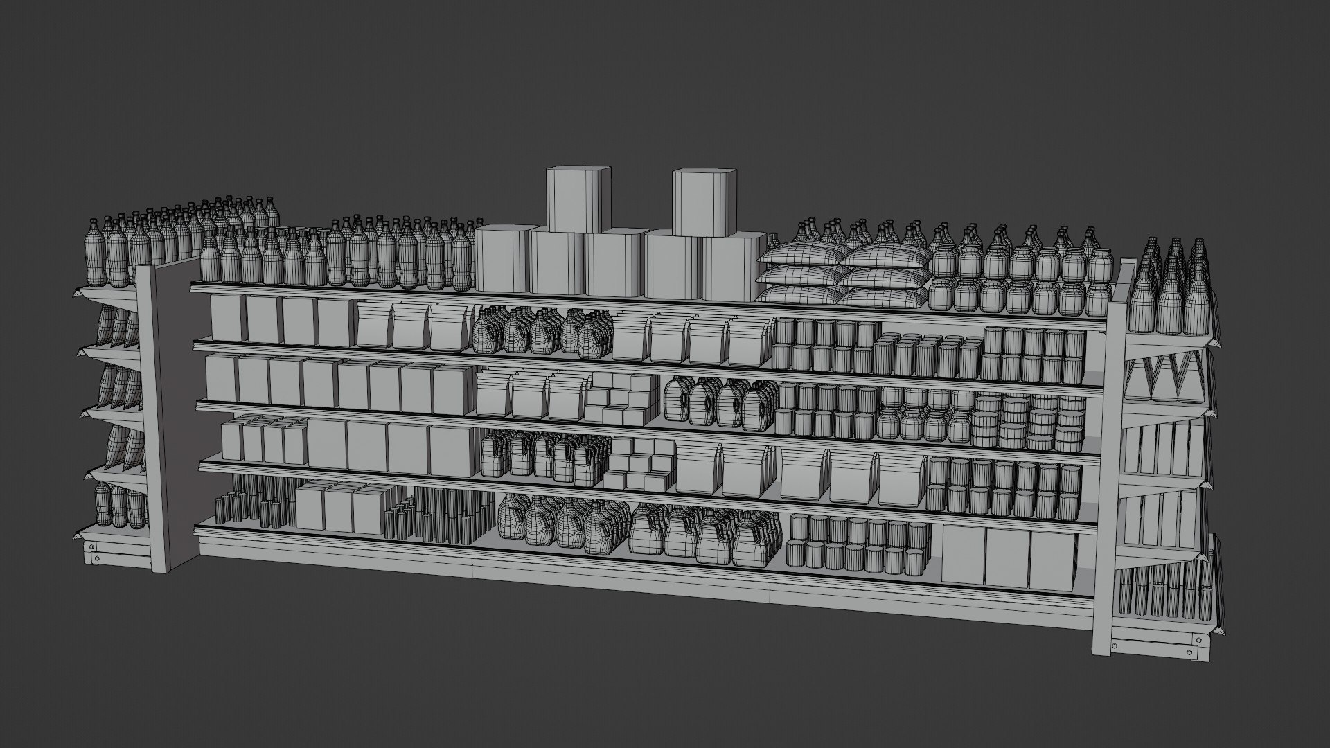 Supermarket Shelf PACK 3D Model - TurboSquid 2040042