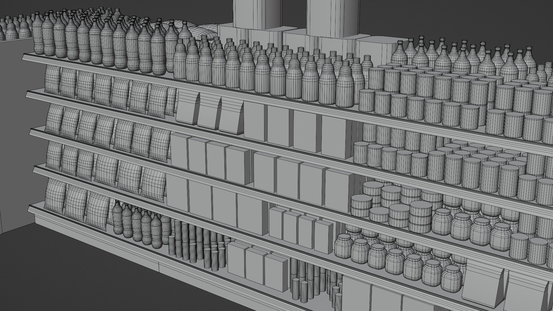 Supermarket Shelf PACK 3D Model - TurboSquid 2040042