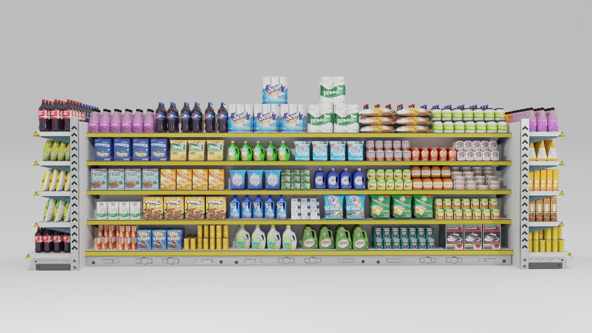 Supermarket Shelf PACK 3D Model - TurboSquid 2040042