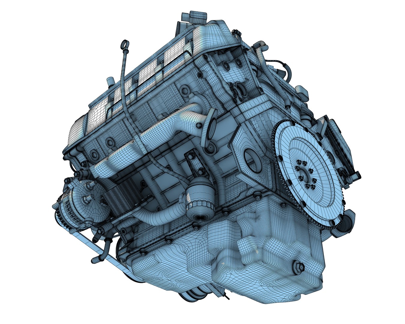 3D model v8 car engine interior parts - TurboSquid 1324685