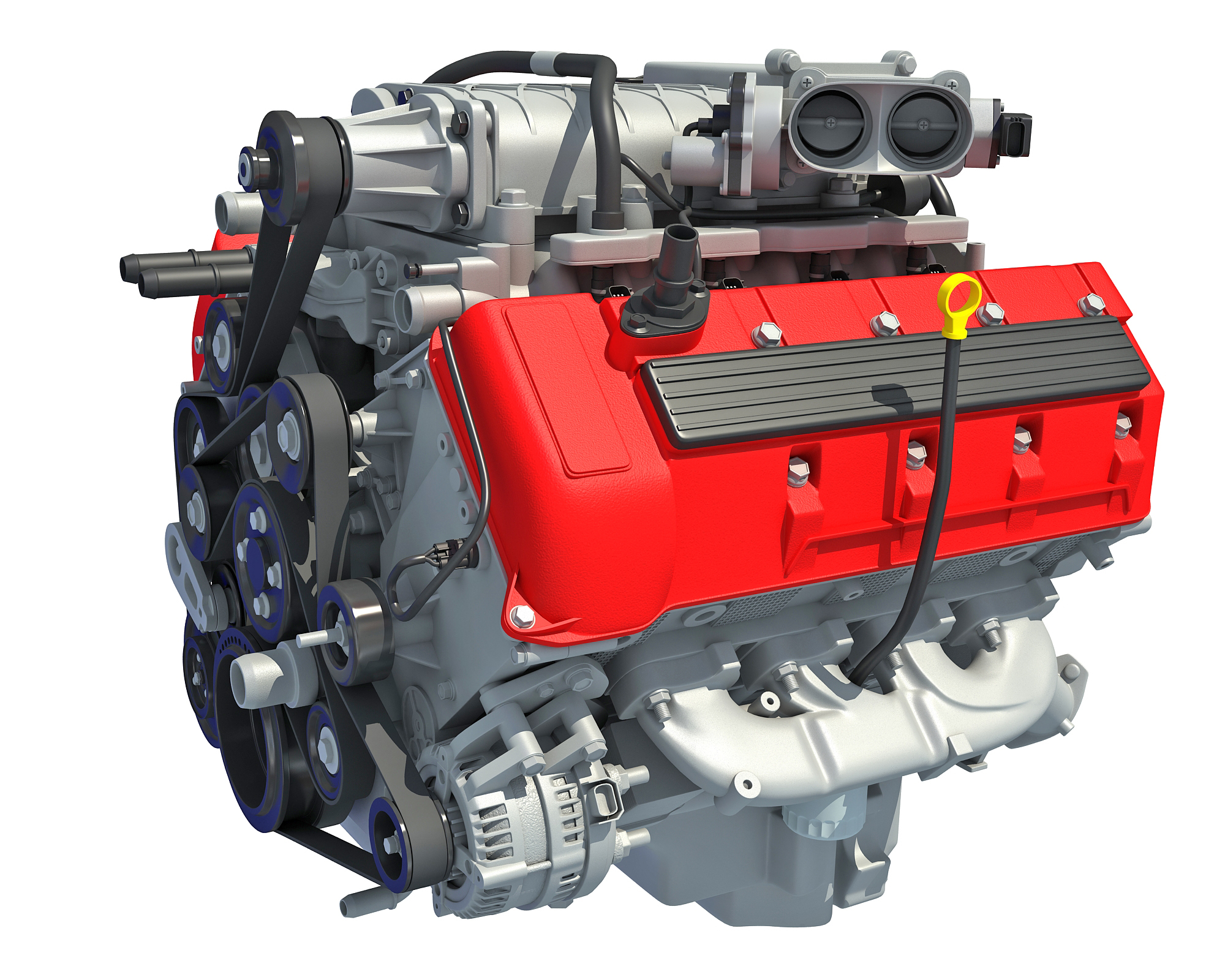 modèle 3D de Moteur V8 avec pièces intérieures - TurboSquid 1324685