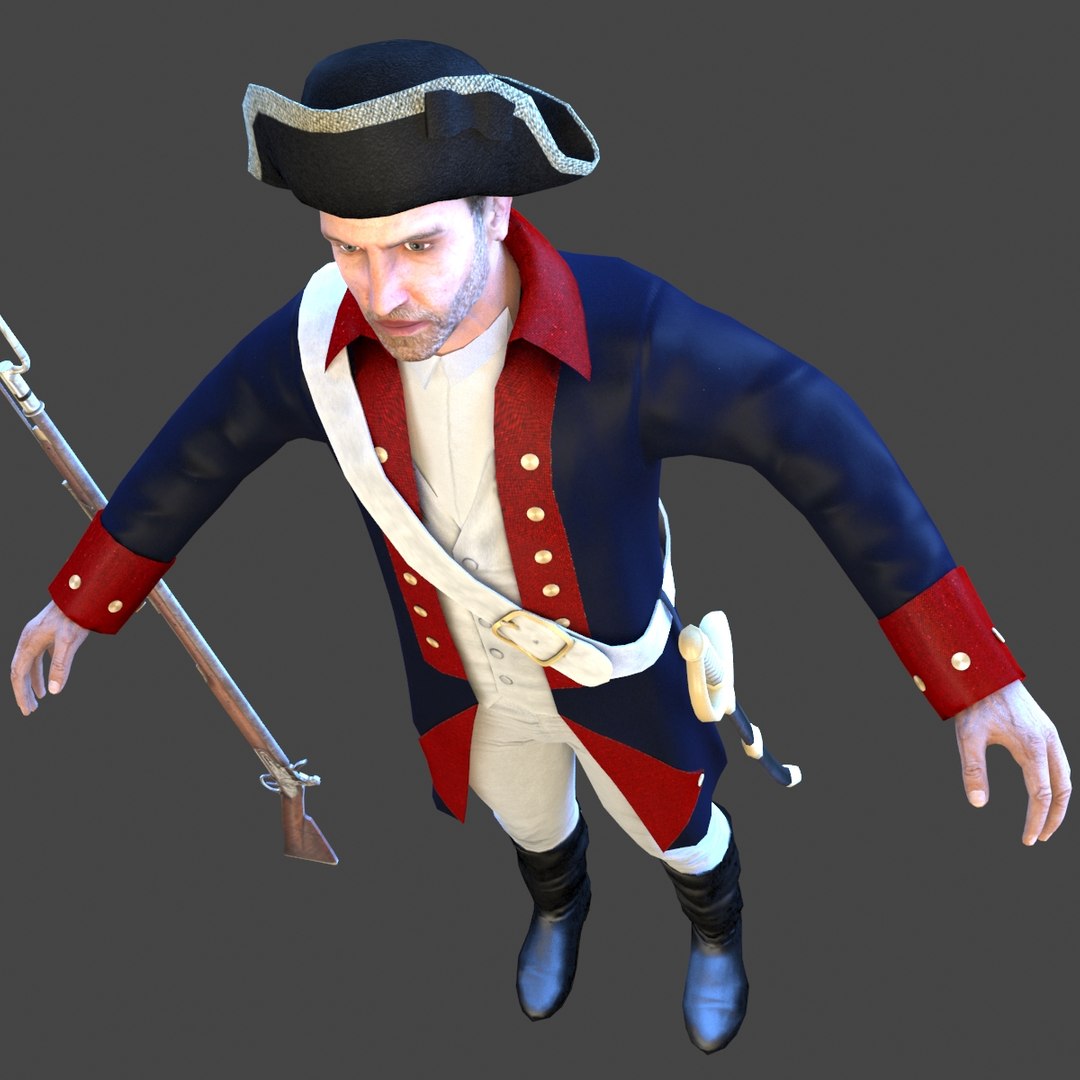 American Revolution Soldier 3D Model - TurboSquid 1456665