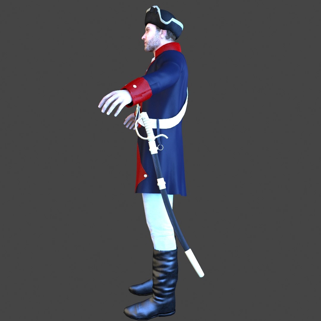 American Revolution Soldier 3D Model - TurboSquid 1456665