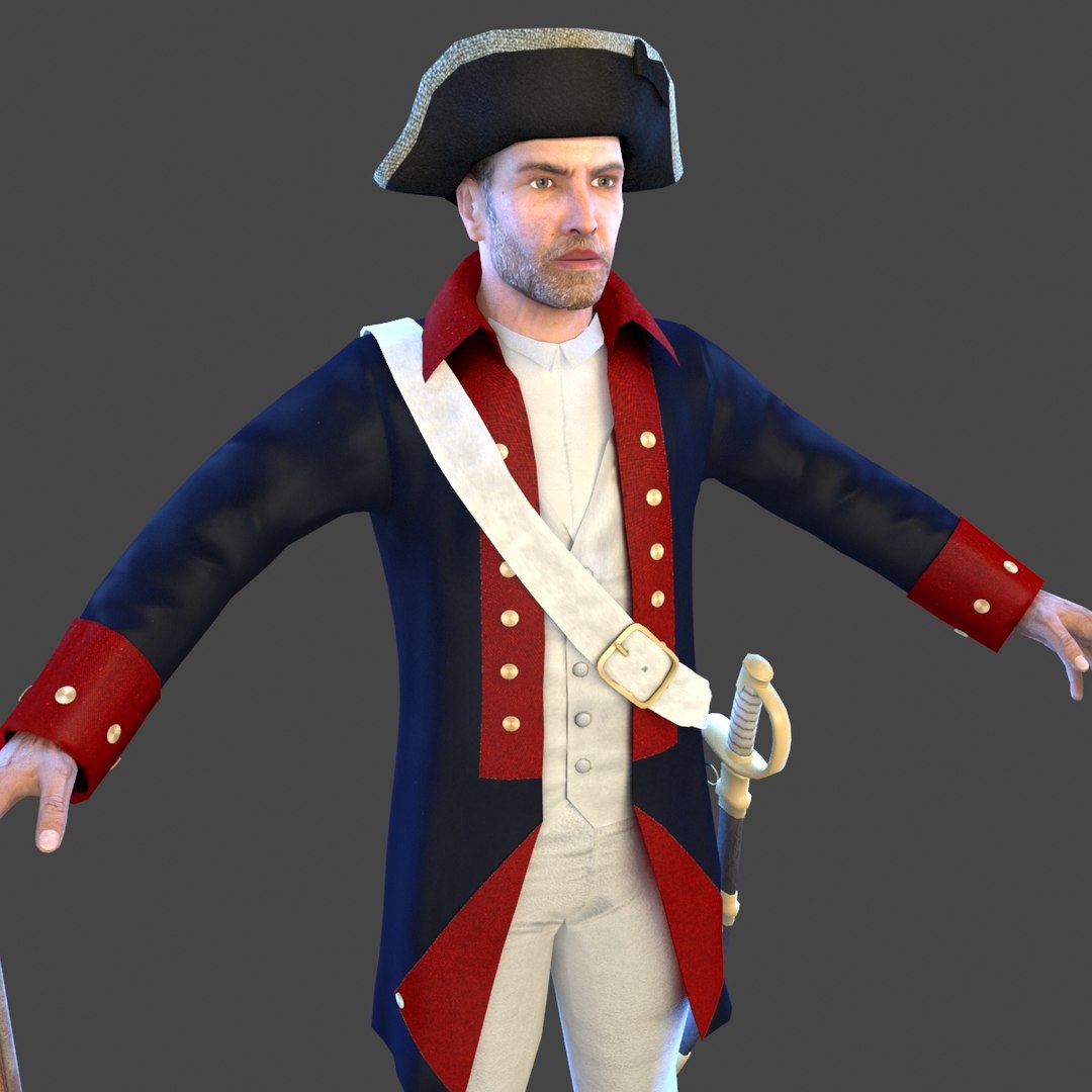 American Revolution Soldier 3D Model - TurboSquid 1456665
