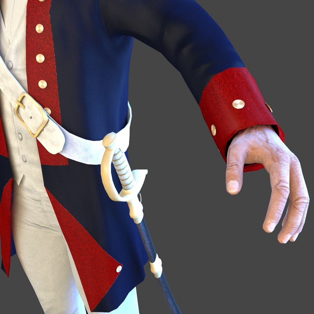 American Revolution Soldier 3D Model - TurboSquid 1456665
