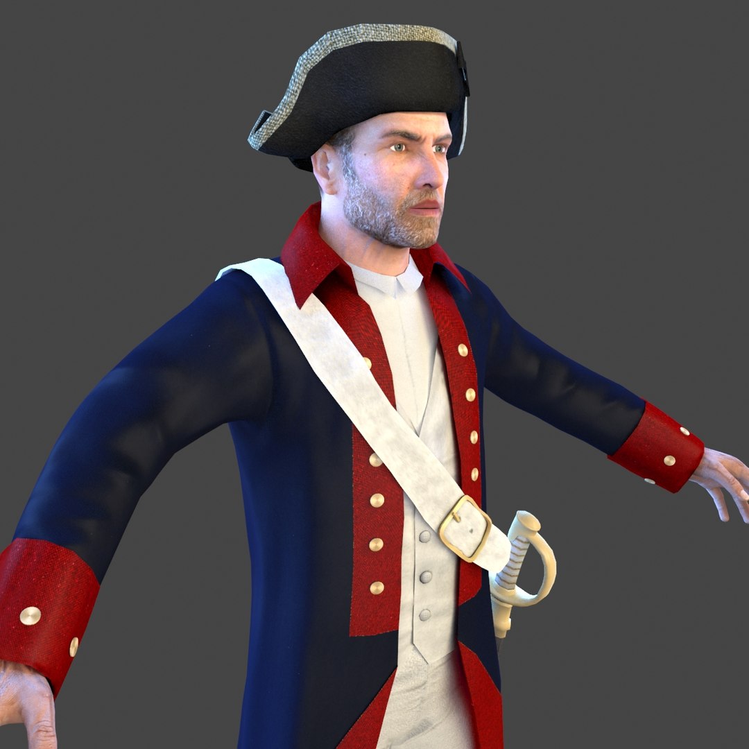 American Revolution Soldier 3D Model - TurboSquid 1456665