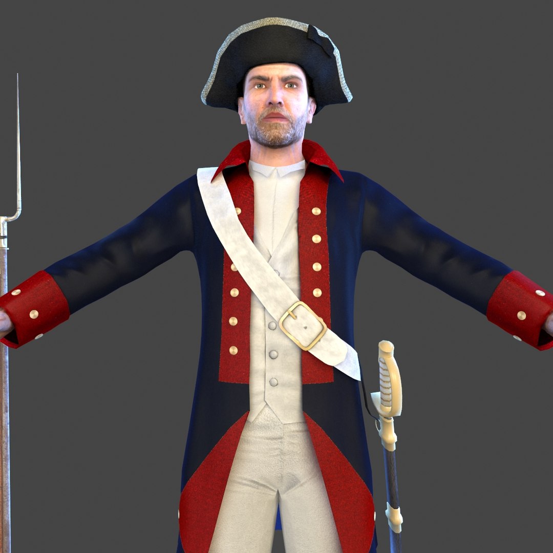 American Revolution Soldier 3D Model - TurboSquid 1456665