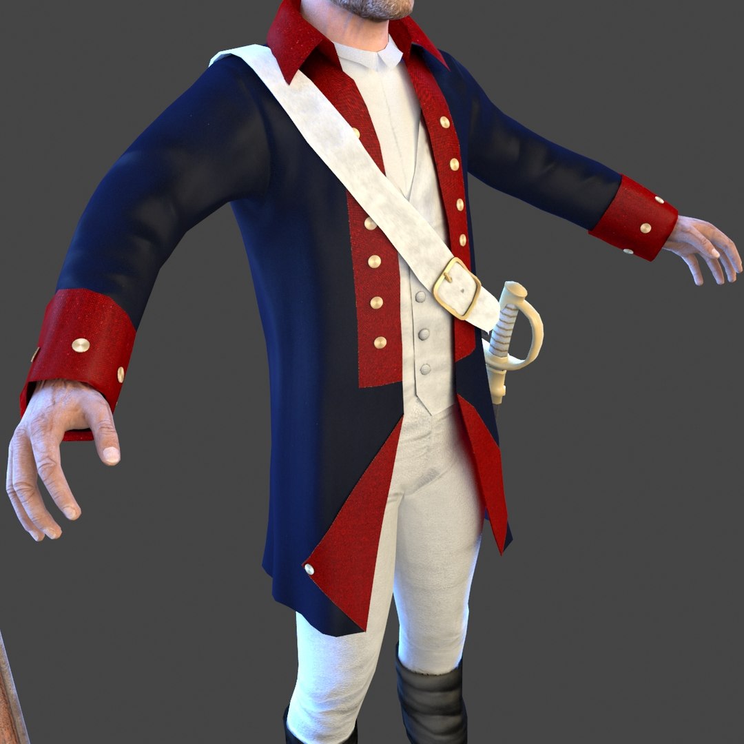 American Revolution Soldier 3D Model - TurboSquid 1456665