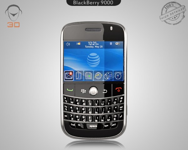 3d blackberry 9000