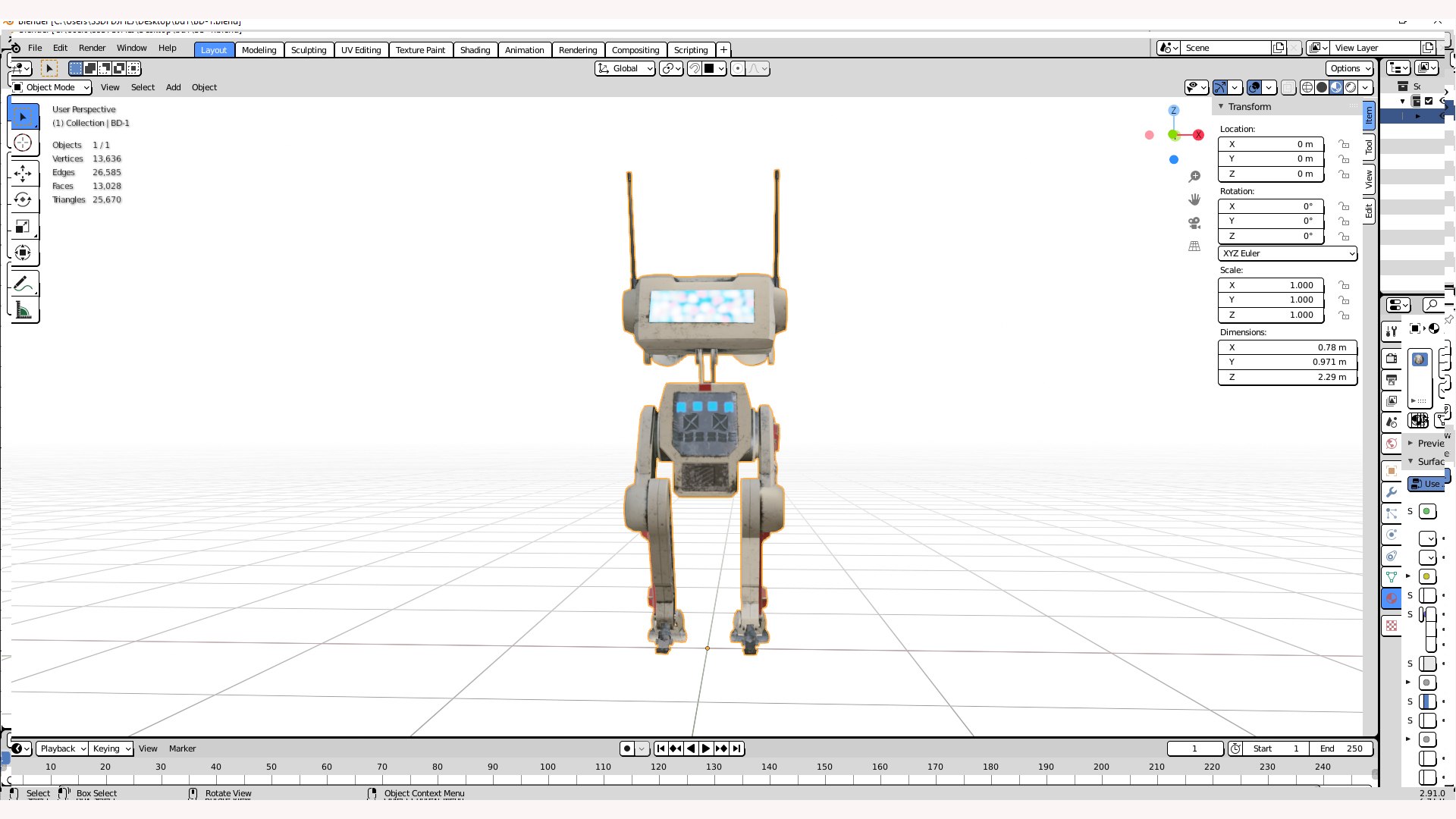 3D Bd-1 Game Character -Ready To Rigg - TurboSquid 1758792