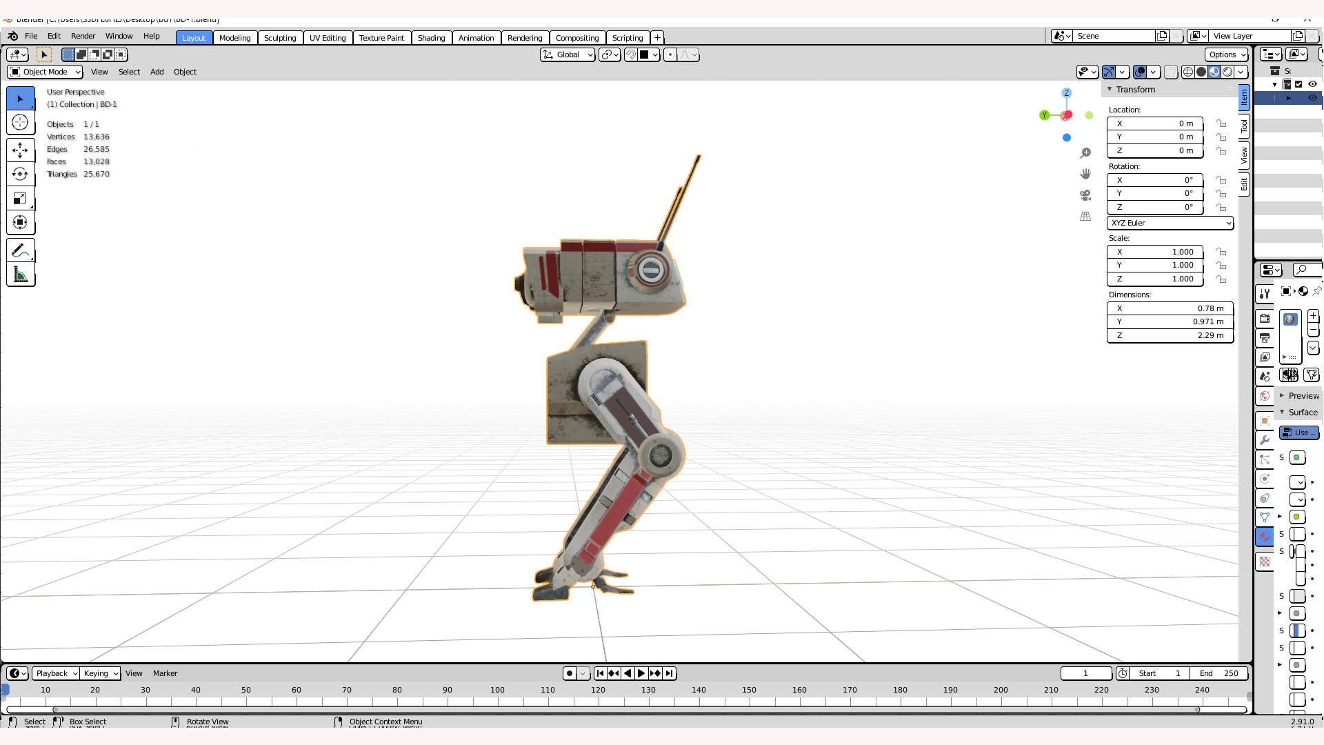 3D Bd-1 Game Character -Ready To Rigg - TurboSquid 1758792