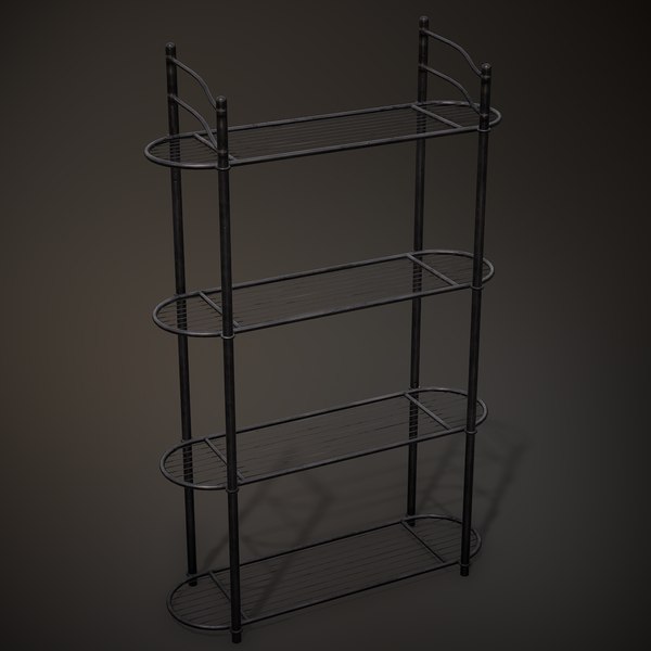 modelo 3d Metal Rack PBR Game Ready - TurboSquid 1534075