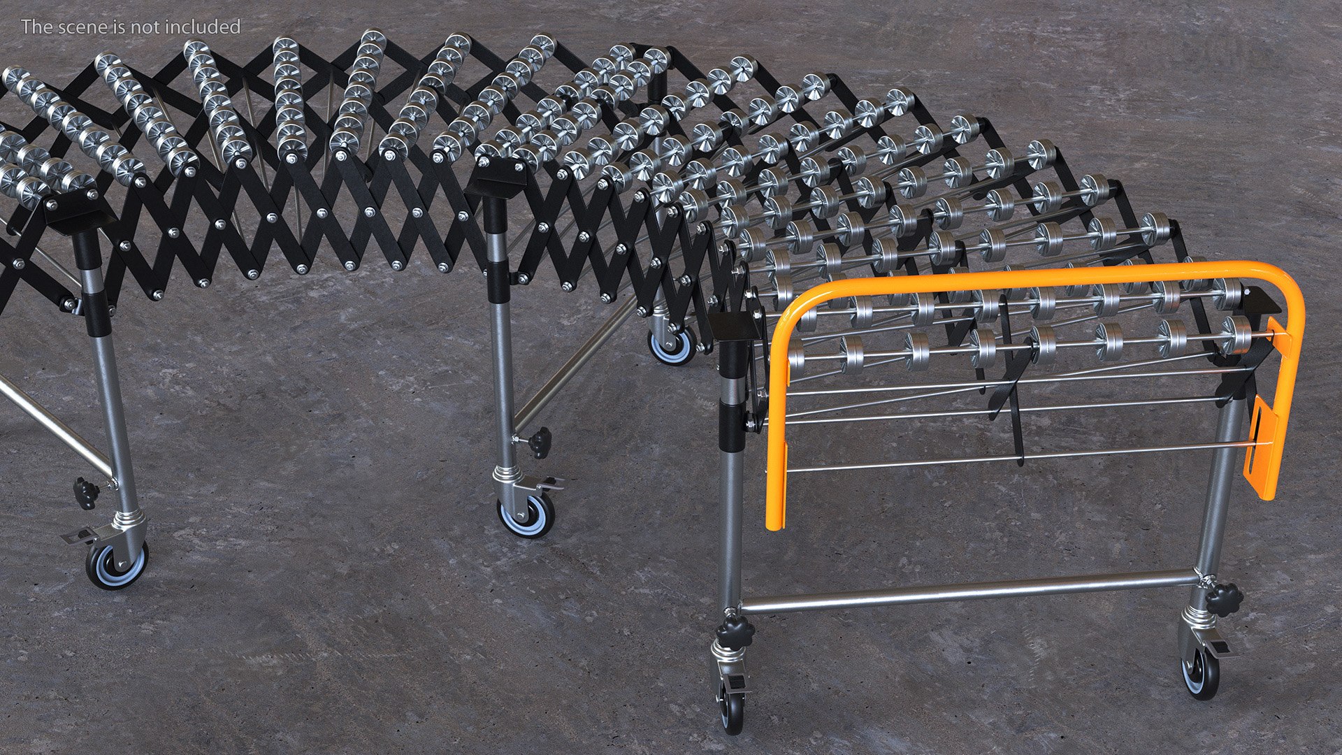 3D Folding Telescopic Roller Curved - TurboSquid 2091615