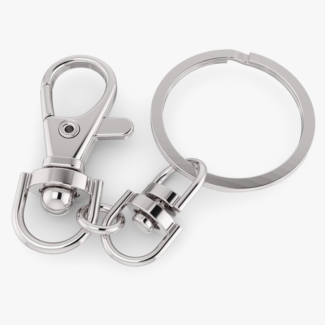 3D Key Chain With Lobster Clasp Type model - TurboSquid 1918875