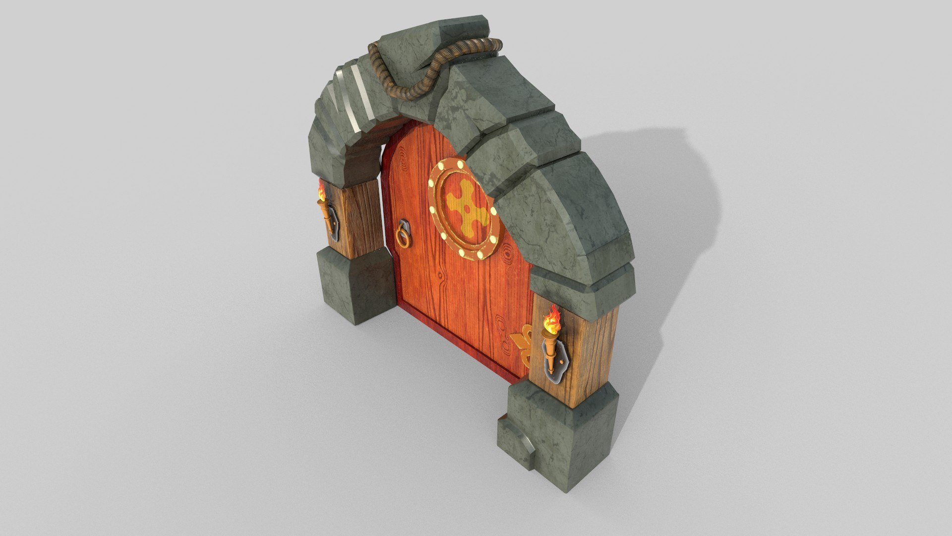 3D Stylized Old Gate Model - TurboSquid 1841809