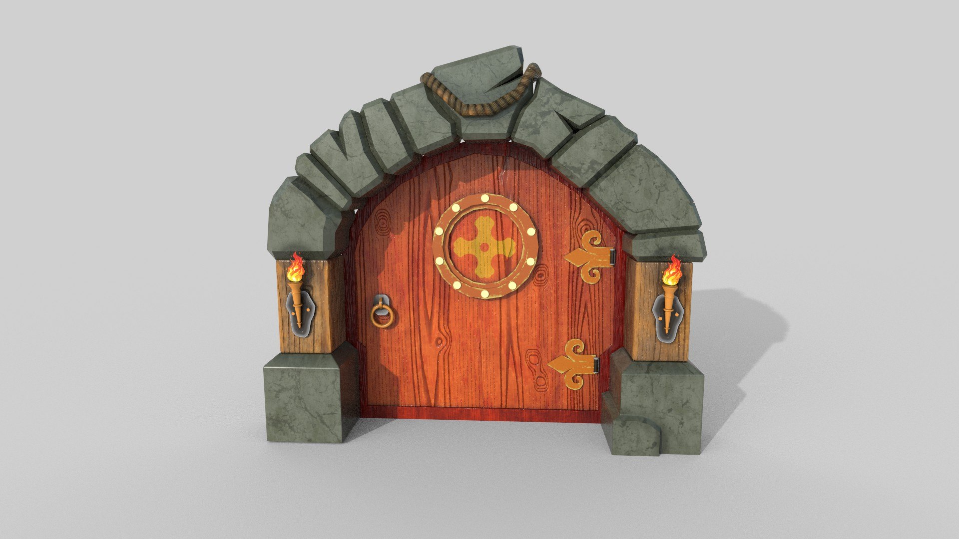 3D Stylized Old Gate Model - TurboSquid 1841809
