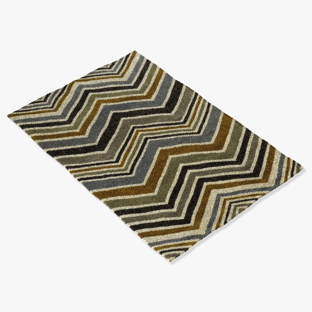 3d rizzy home rugs multi-colored model