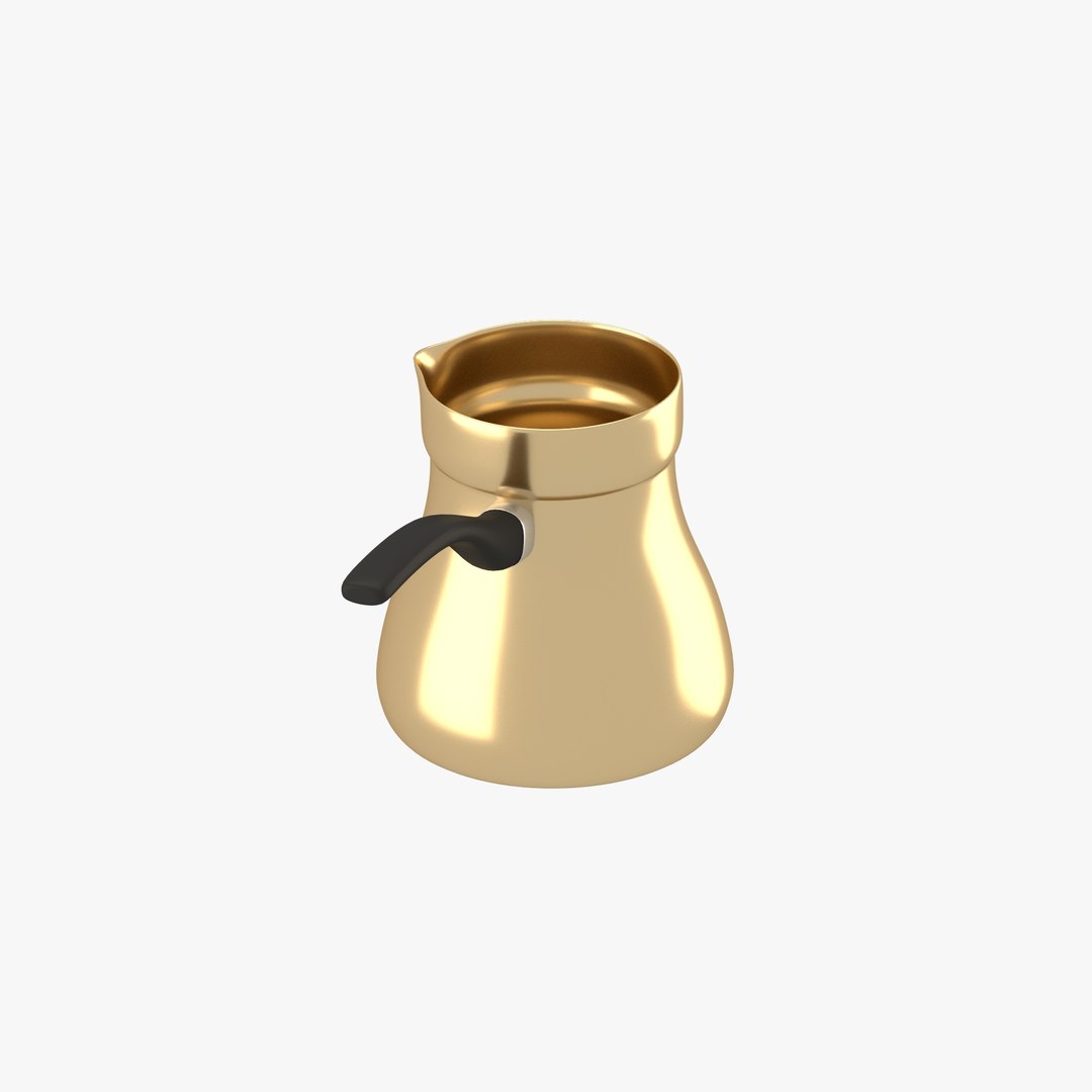 3d model oriental metallic jezve