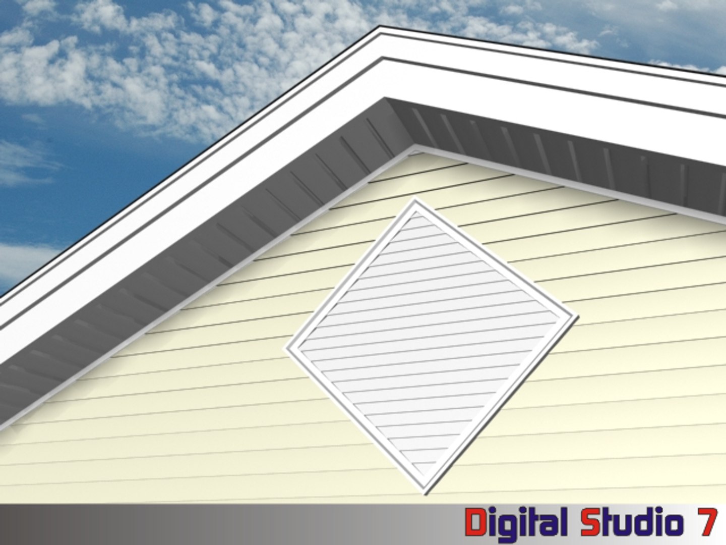 3d diamond louver model