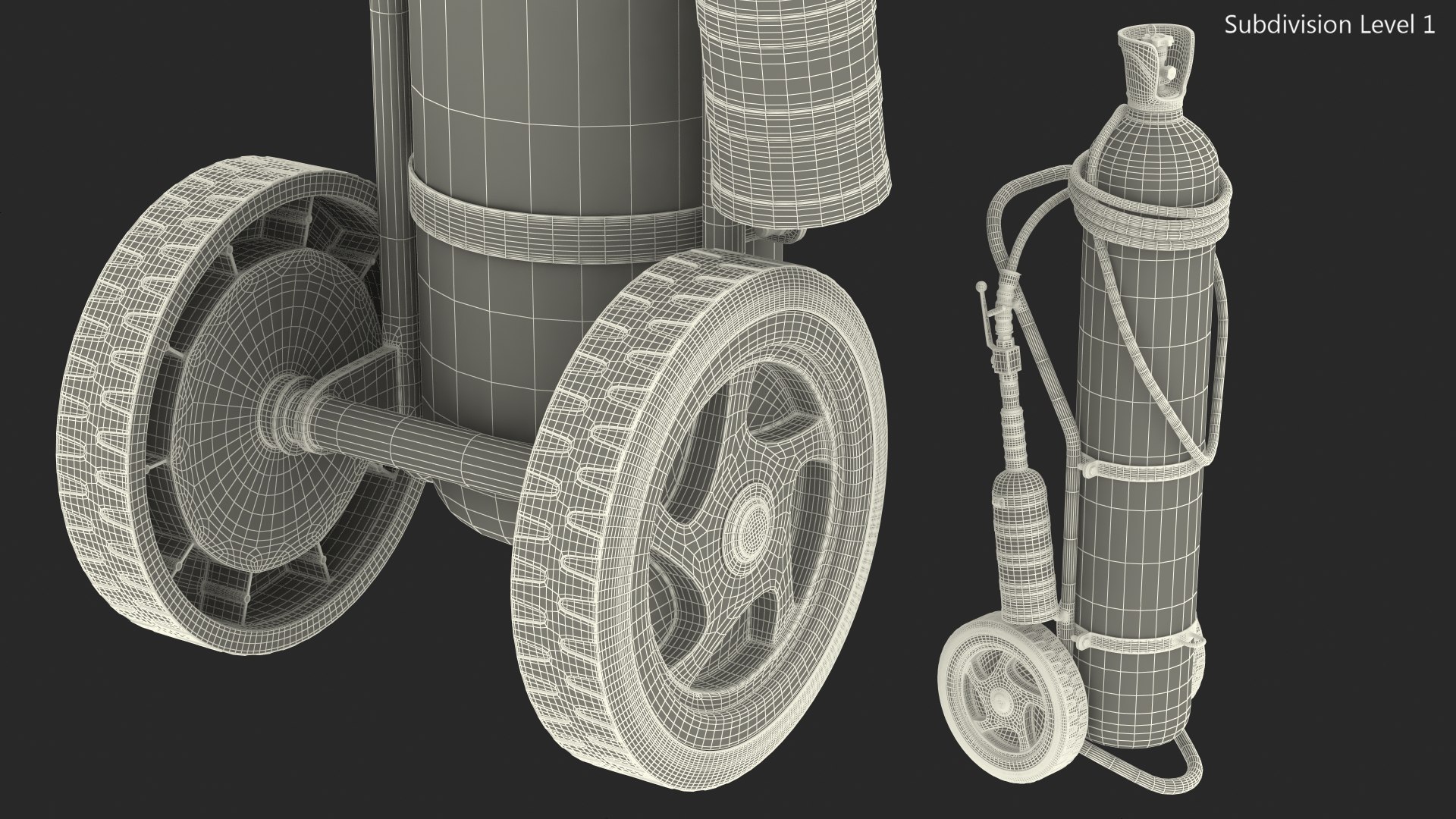 Trolley Mounted Extinguisher 30kg 3D Model - TurboSquid 1684466