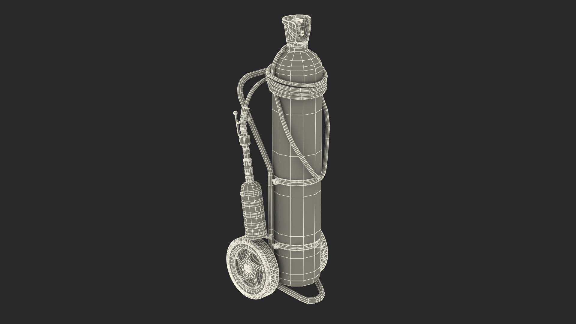 Trolley Mounted Extinguisher 30kg 3D Model - TurboSquid 1684466