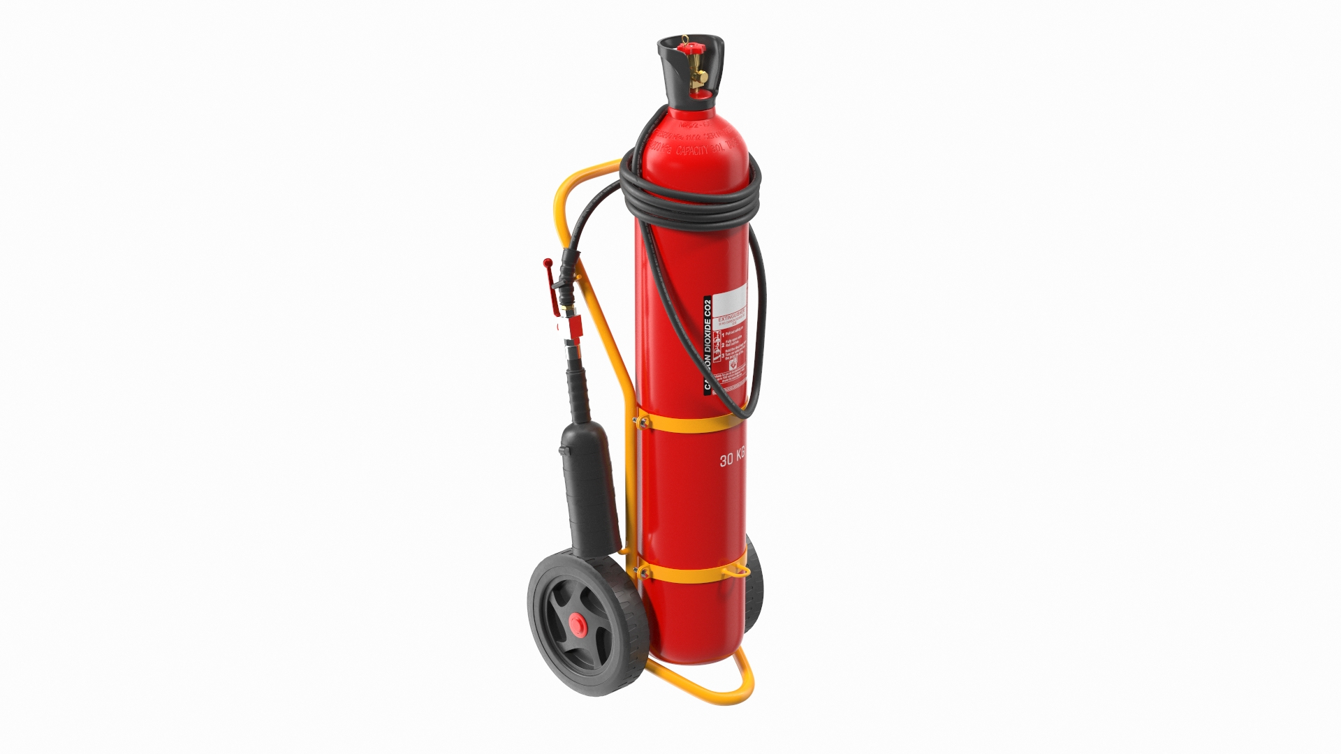 Trolley Mounted Extinguisher 30kg 3D Model - TurboSquid 1684466