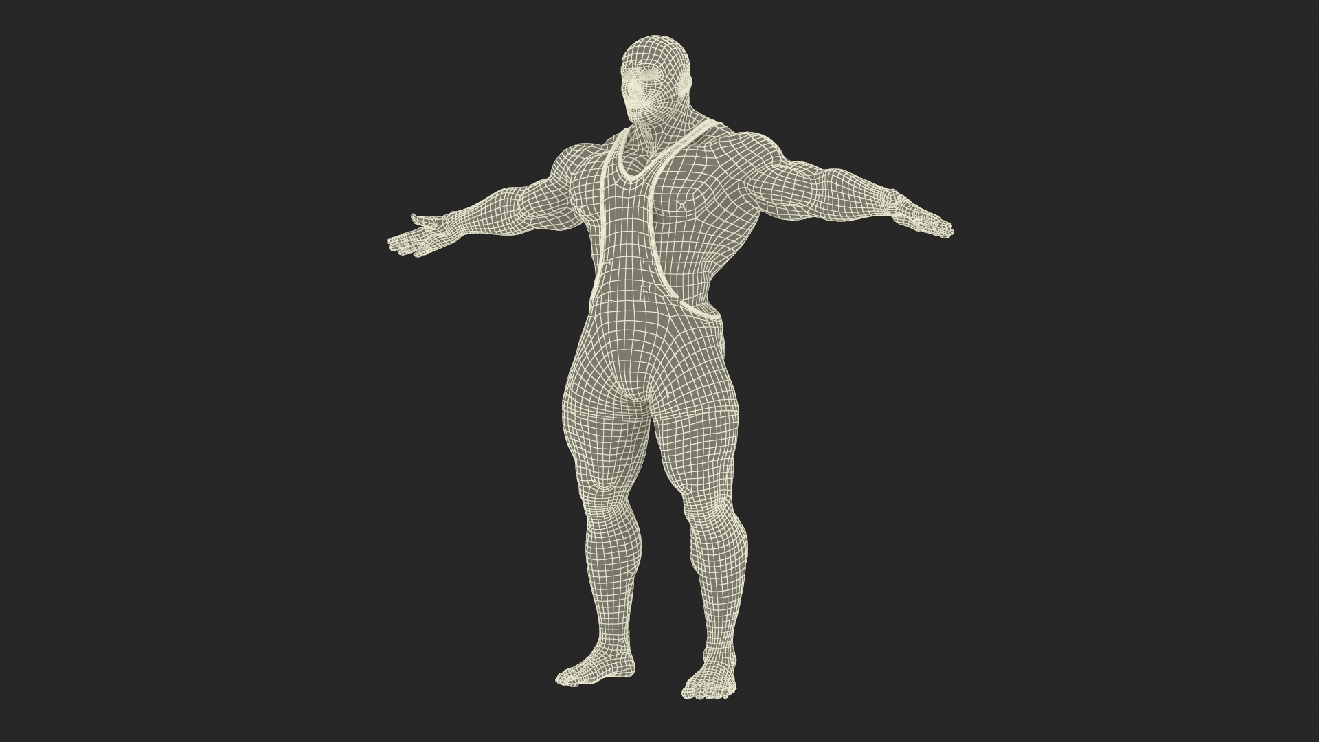 3D Muscular Athlete T Pose In Asics Blue Singlet - TurboSquid 2312402