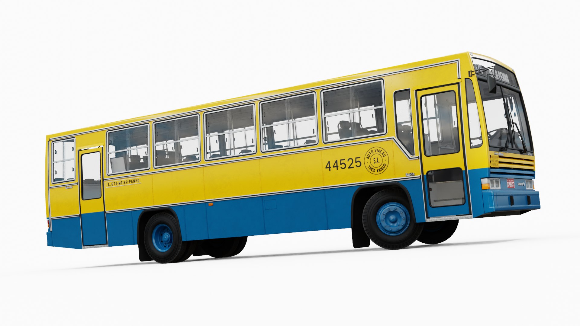 1988 Caio Padron Vitoria Short Tres Amigos MB OF-1313 3D model - TurboSquid 2096507