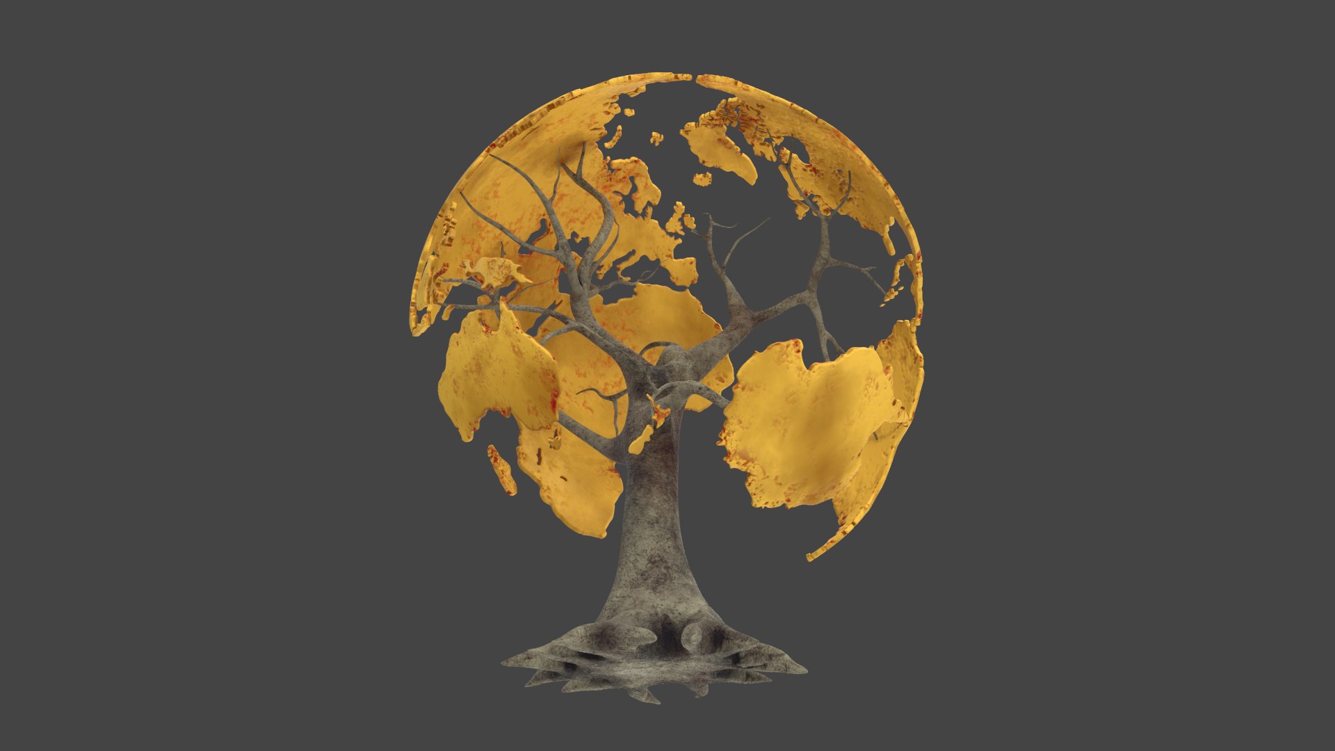 3D Tree Globe - TurboSquid 1666528