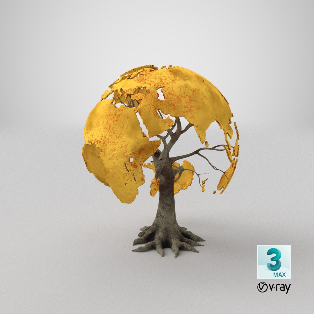 3D Tree Globe - TurboSquid 1666528
