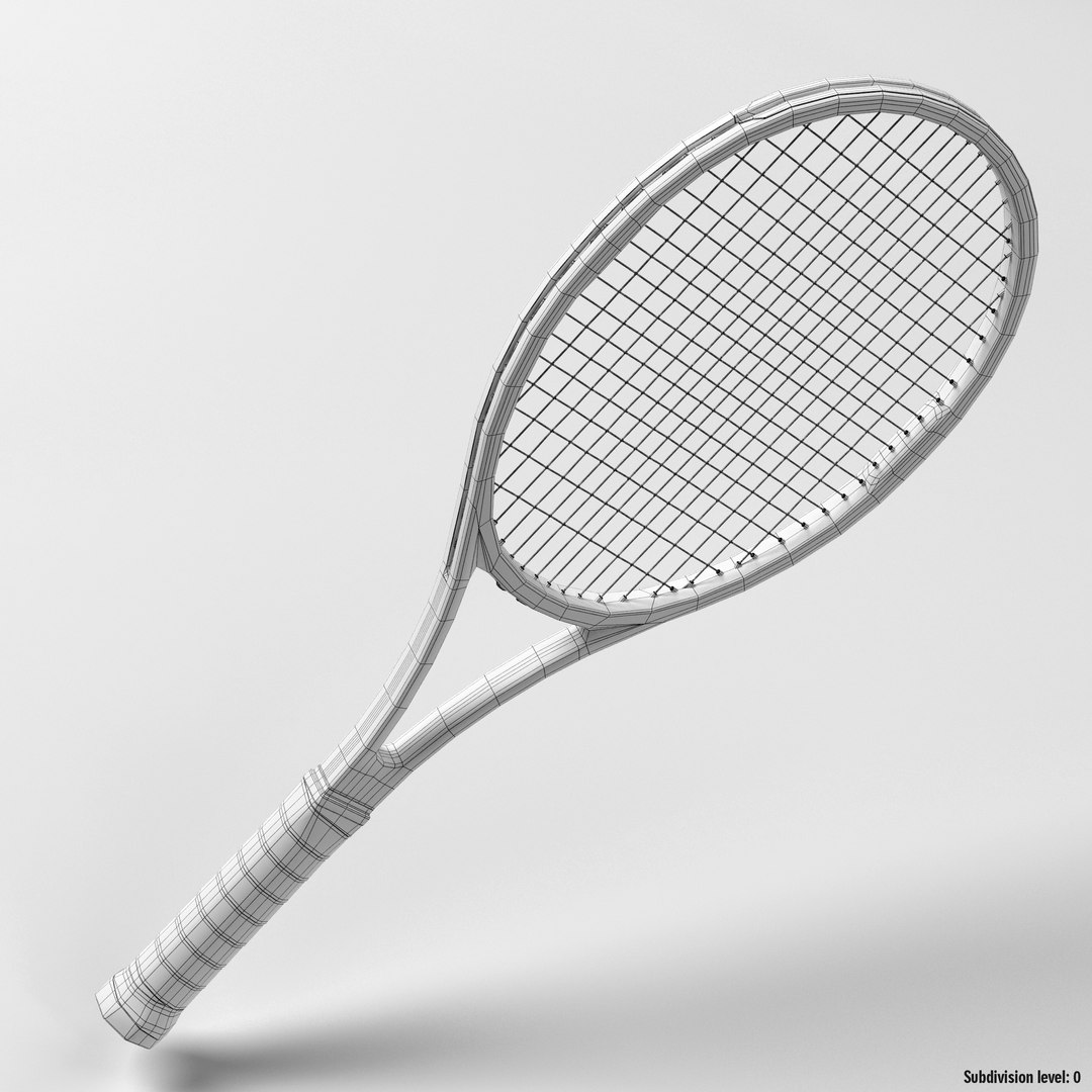 Generic tennis racket vector 3D model | 1147914 | TurboSquid