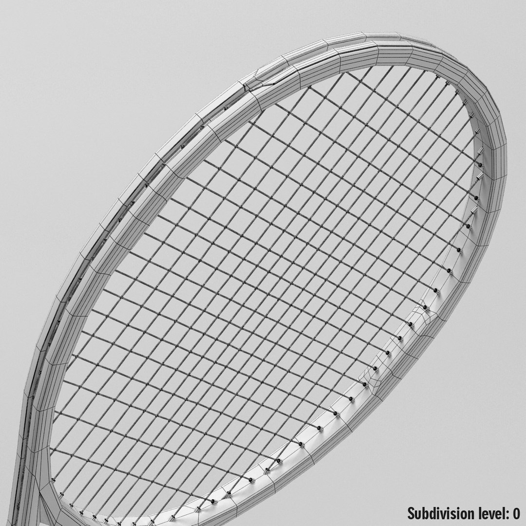 Generic tennis racket vector 3D model | 1147914 | TurboSquid