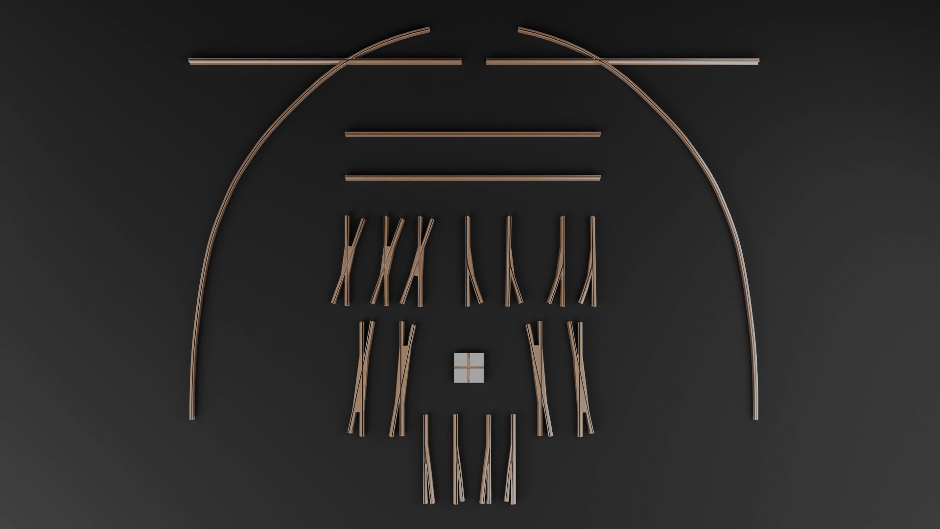 3D Tram Tracks Construction Elements Model - TurboSquid 1961366