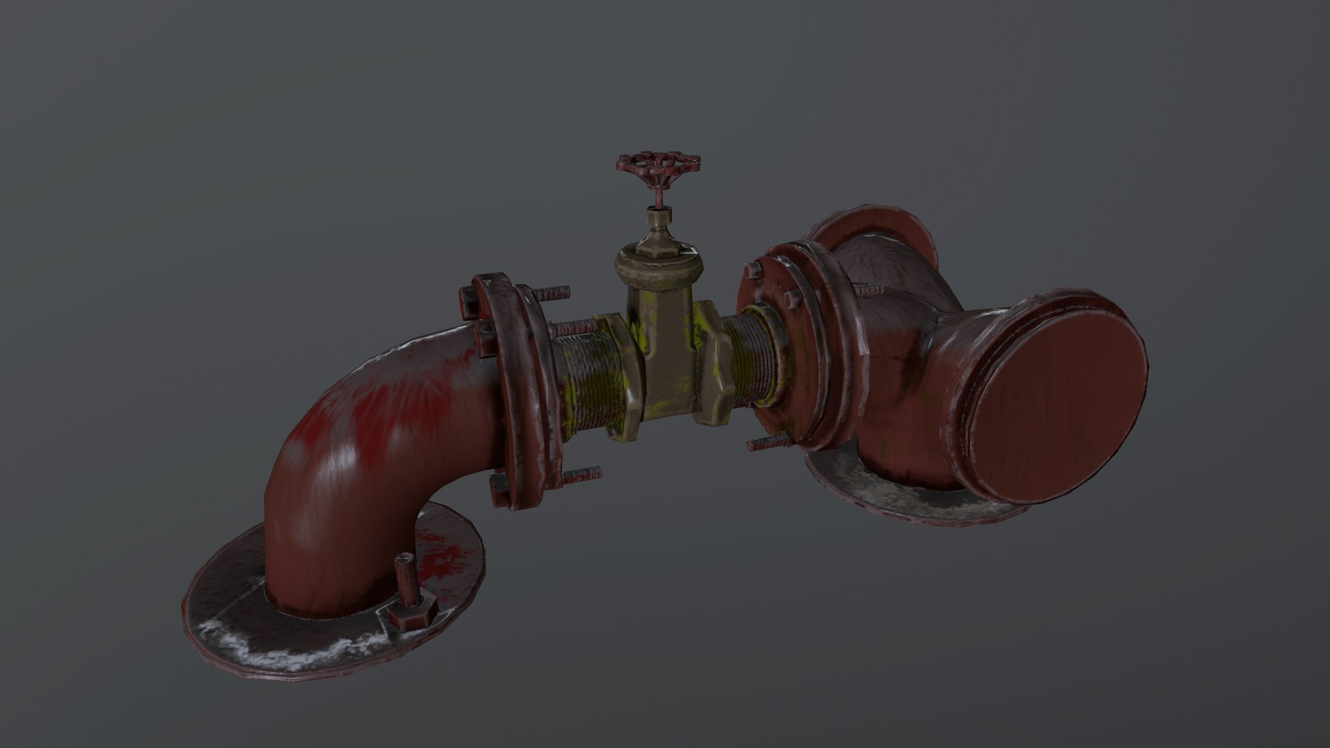 3d Pipe Valve Model