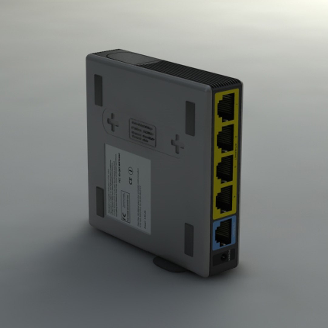 3d Model Router Modem Linksys