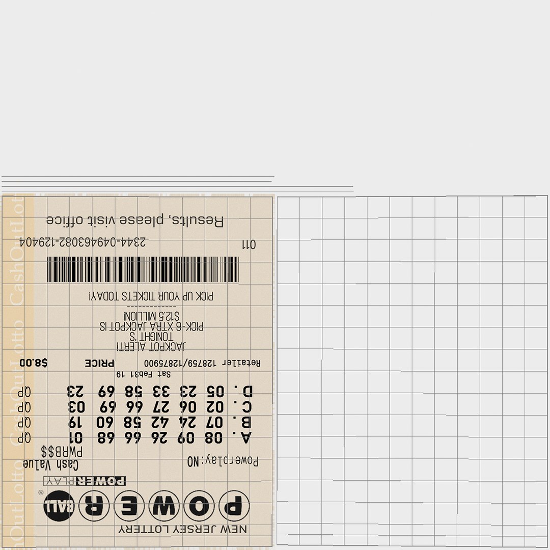 3D Flat Powerball Lottery Ticket - TurboSquid 2022208